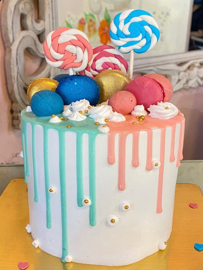 Baby Shower Candy Drip Cake Delight – De Cakery
