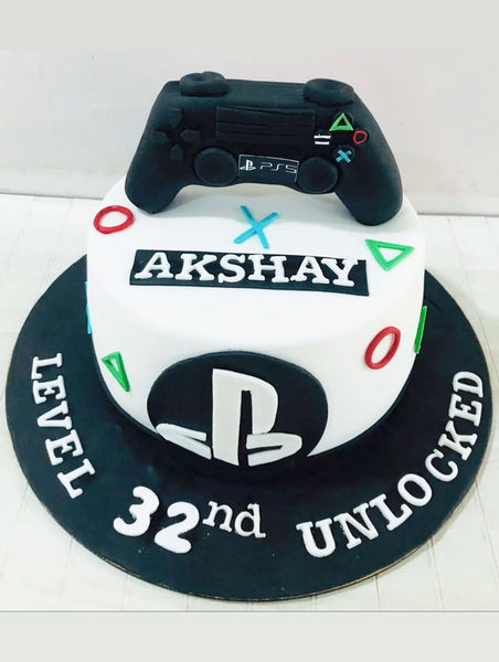 PlayStation PS5 Gaming Theme Birthday Cake – De Cakery